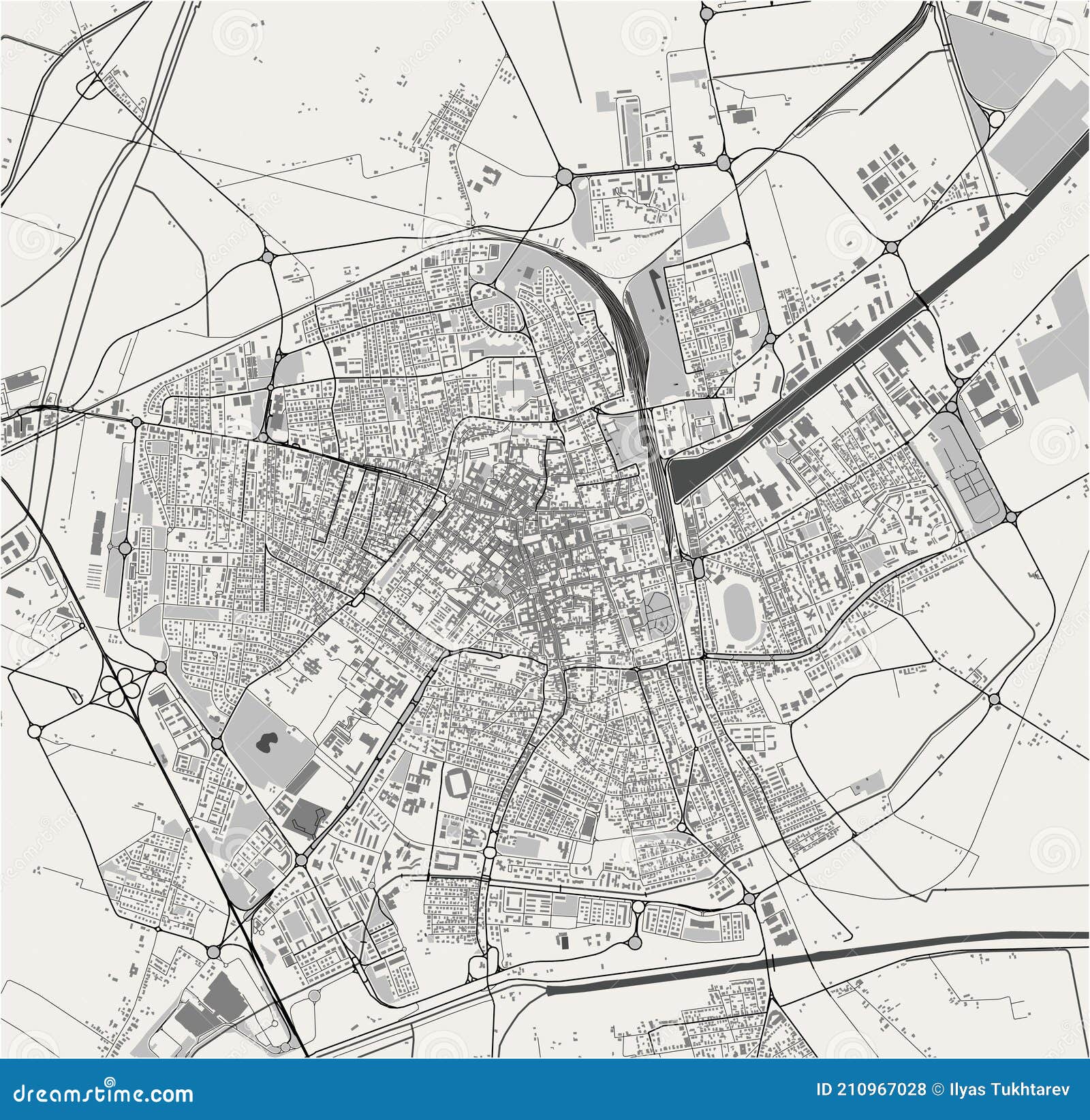 Mapa De La Ciudad De Ravenna Italia Ilustración del Vector ...