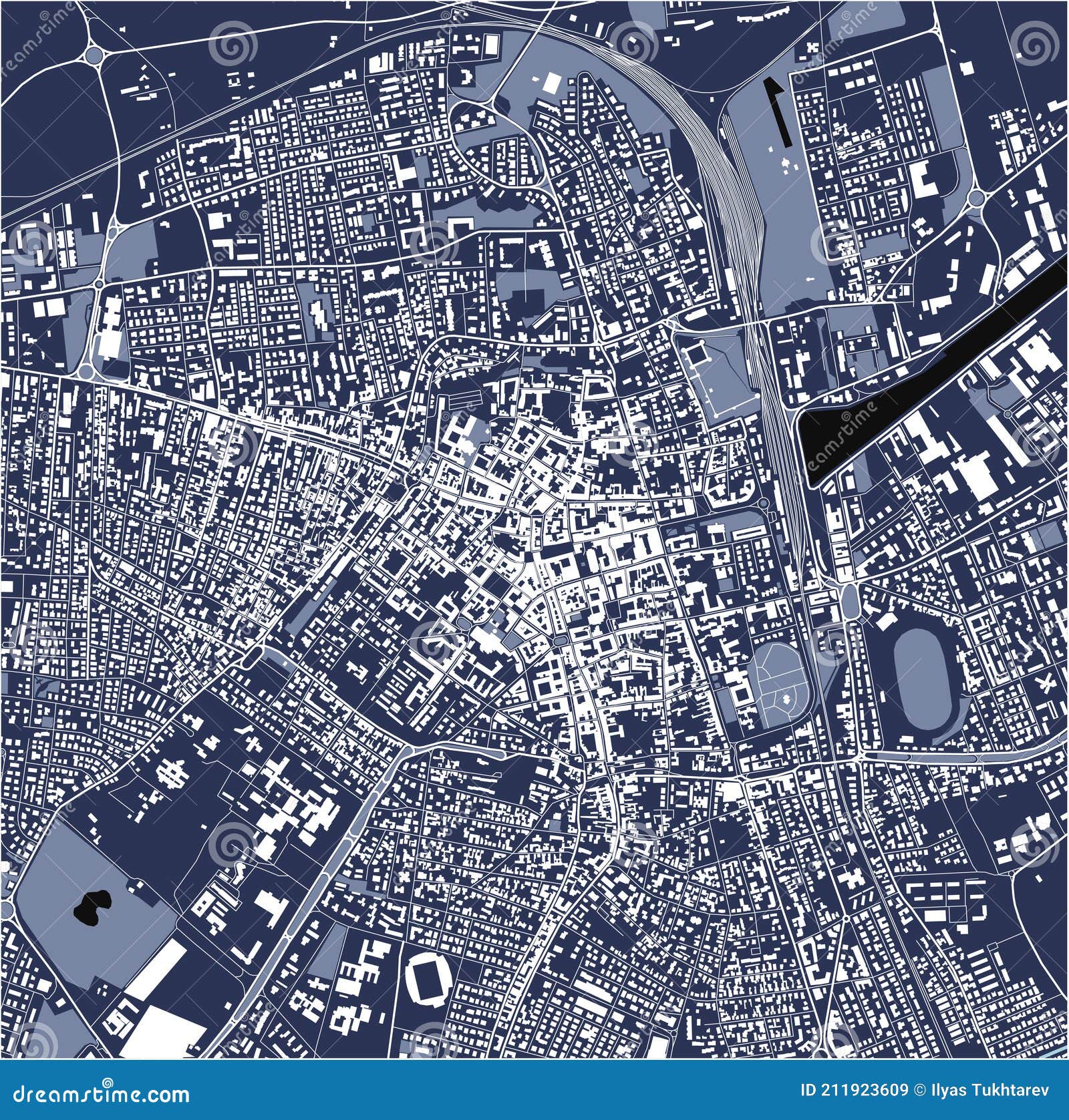 Mapa De La Ciudad De Ravenna Italia Ilustración del Vector ...
