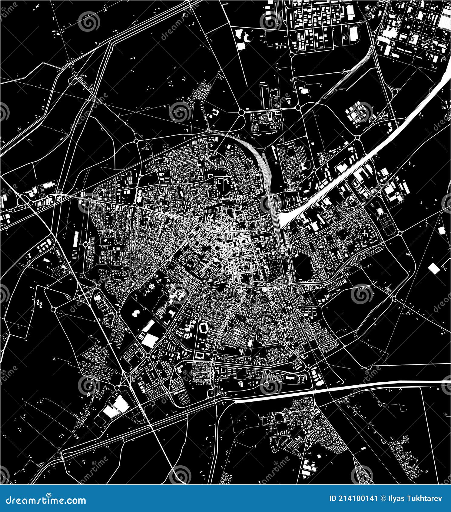 Mapa De La Ciudad De Ravenna Italia Ilustración del Vector ...