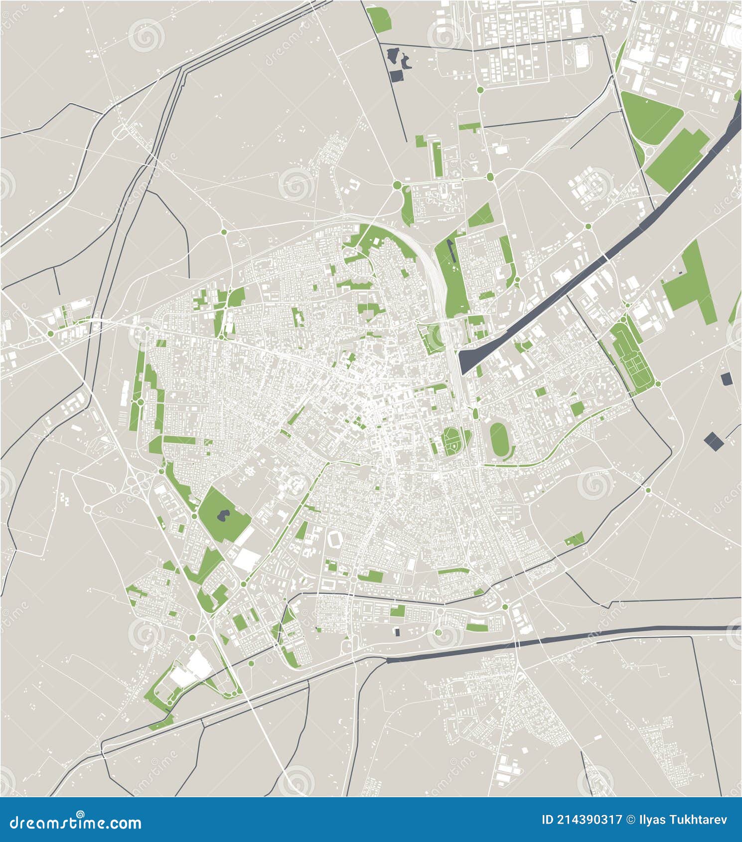 Mapa De La Ciudad De Ravenna Italia Ilustración del Vector ...
