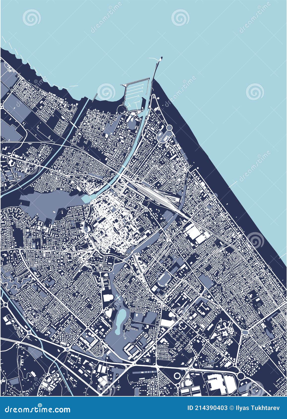 Mapa De La Ciudad De Rimini Italia Ilustración del Vector - Ilustración ...