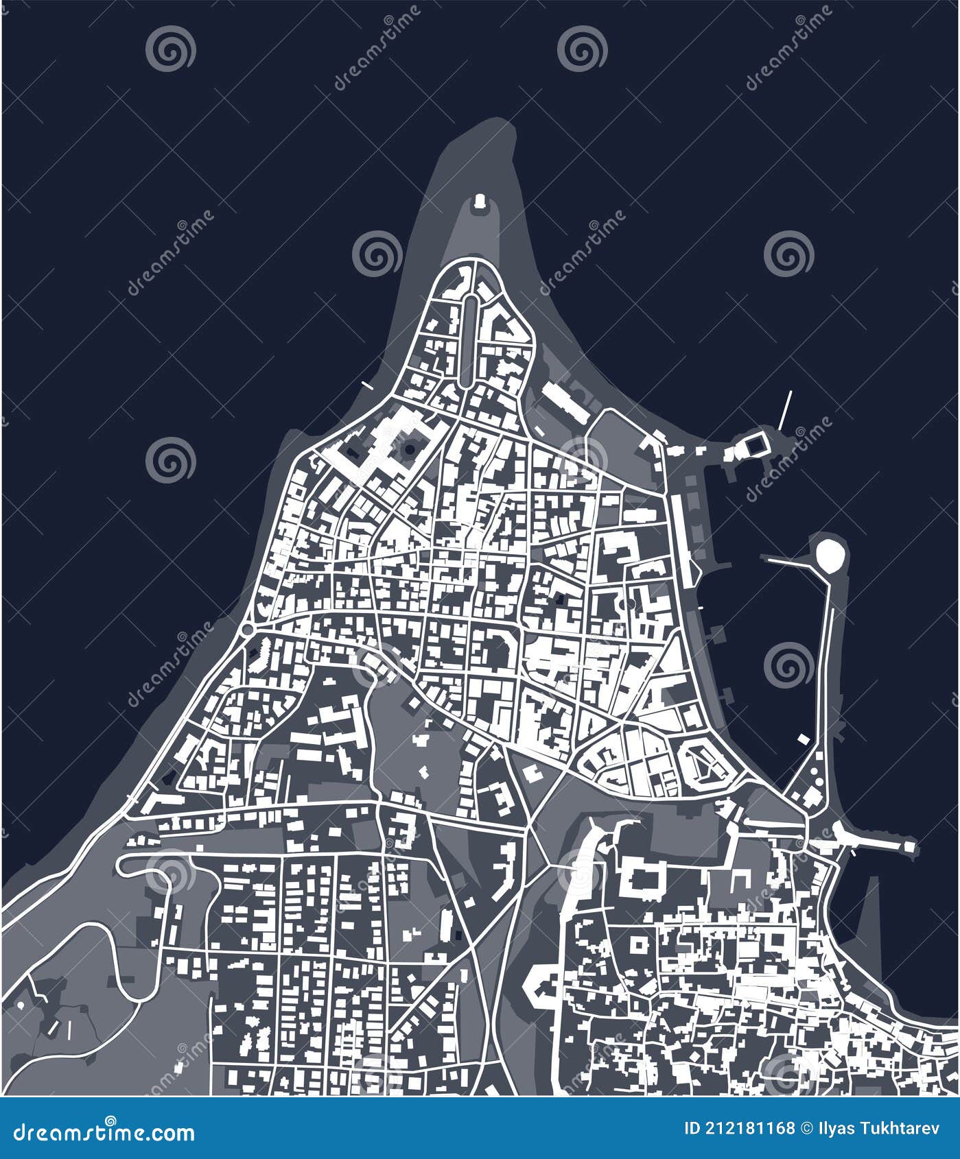 Mapa De La Ciudad De Rodas Grecia Ilustración del Vector - Ilustración ...