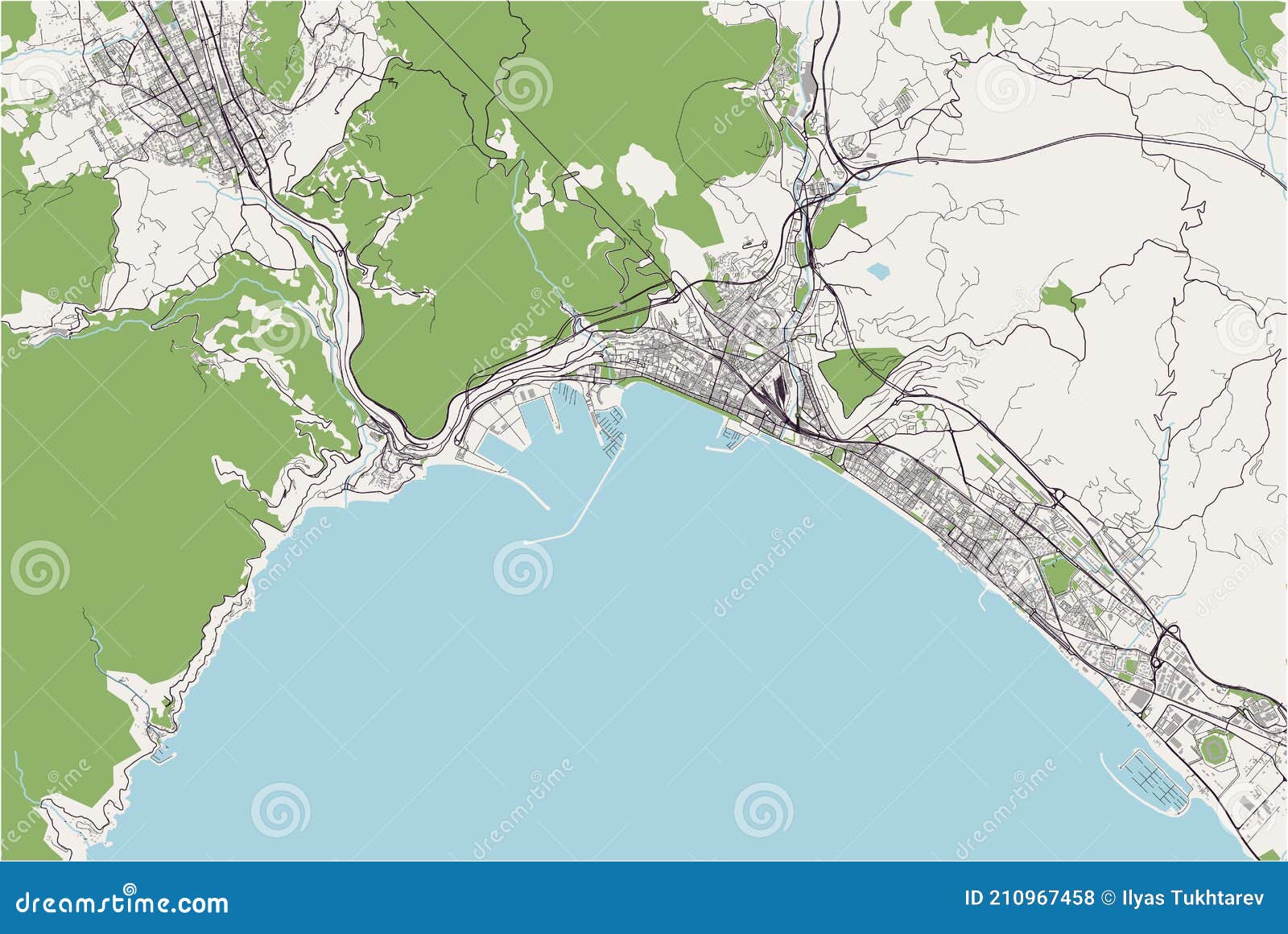 Mapa De La Ciudad De Salerno Italia Ilustración del Vector - Ilustración de cuarto, salerno ...