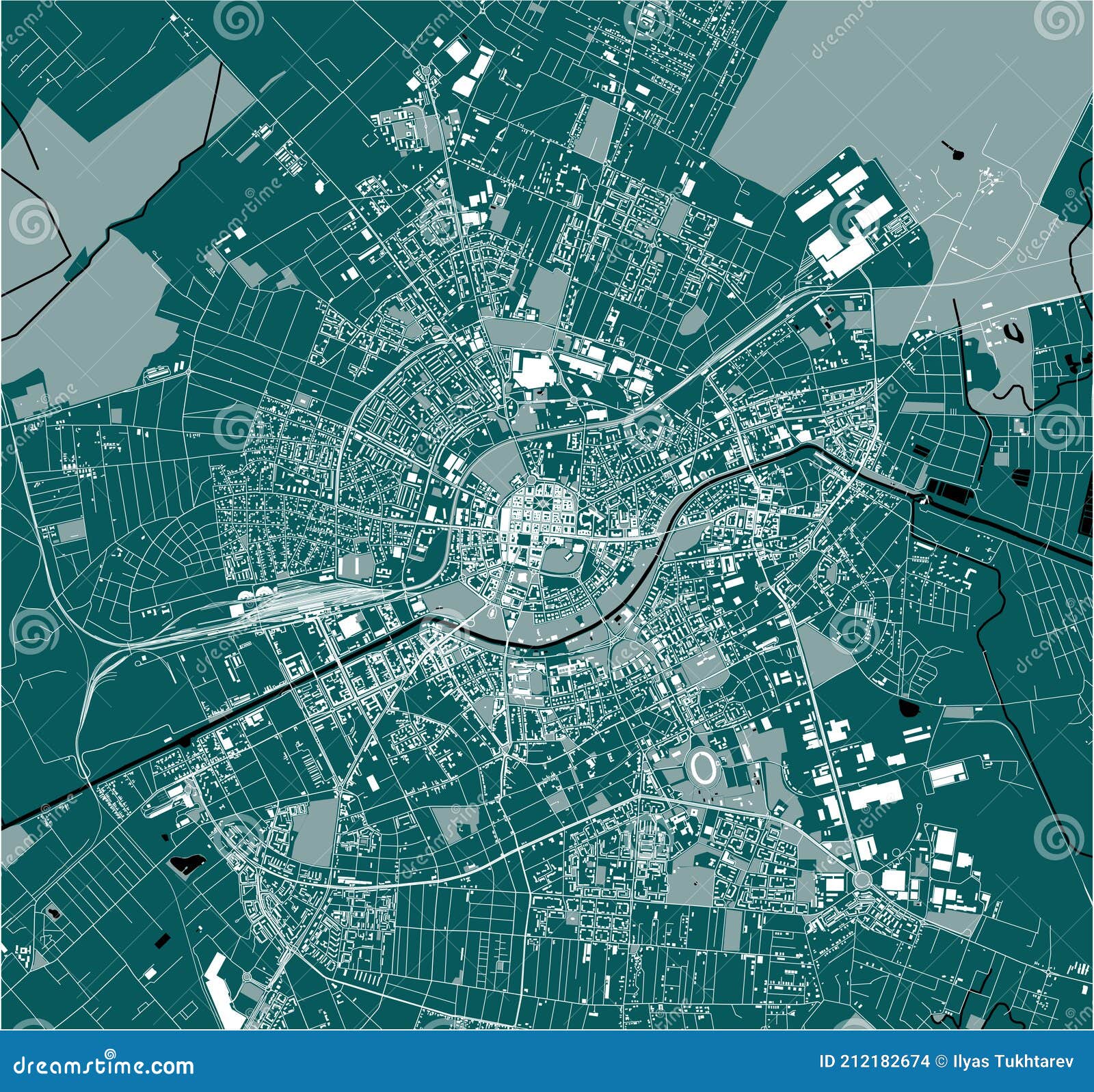 Mapa De La Ciudad De Timisoara Romania Stock de ilustración ...