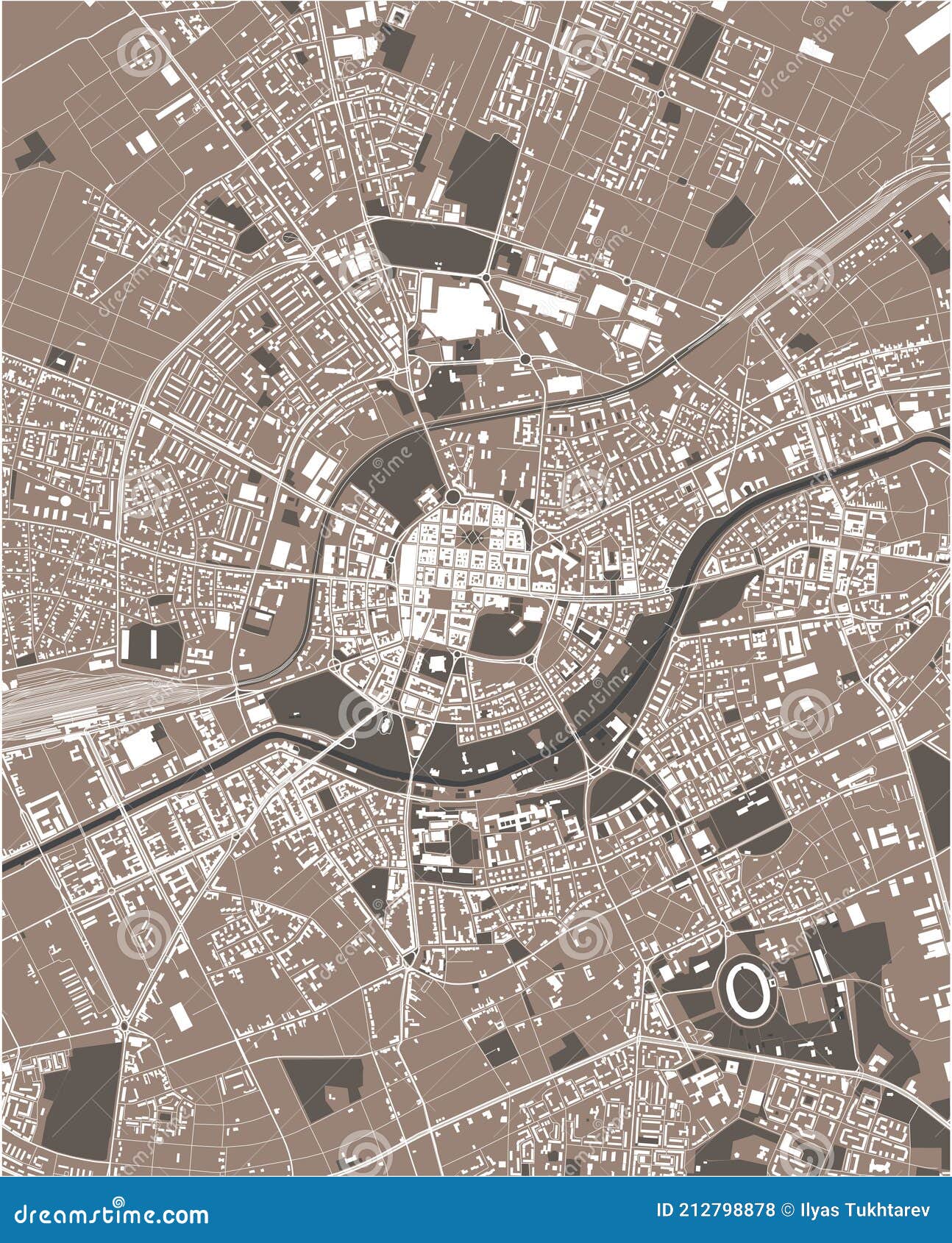 Mapa De La Ciudad De Timisoara Rumania Ilustración del Vector ...