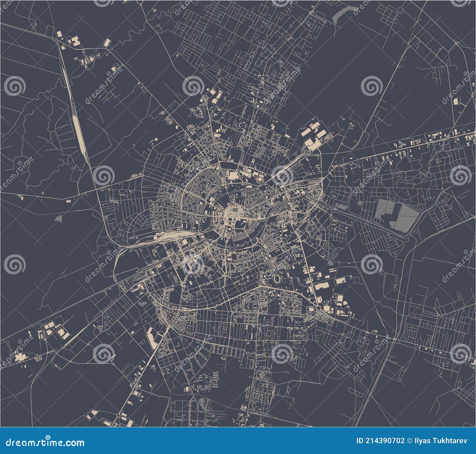 Mapa De La Ciudad De Timisoara Rumania Ilustración del Vector ...