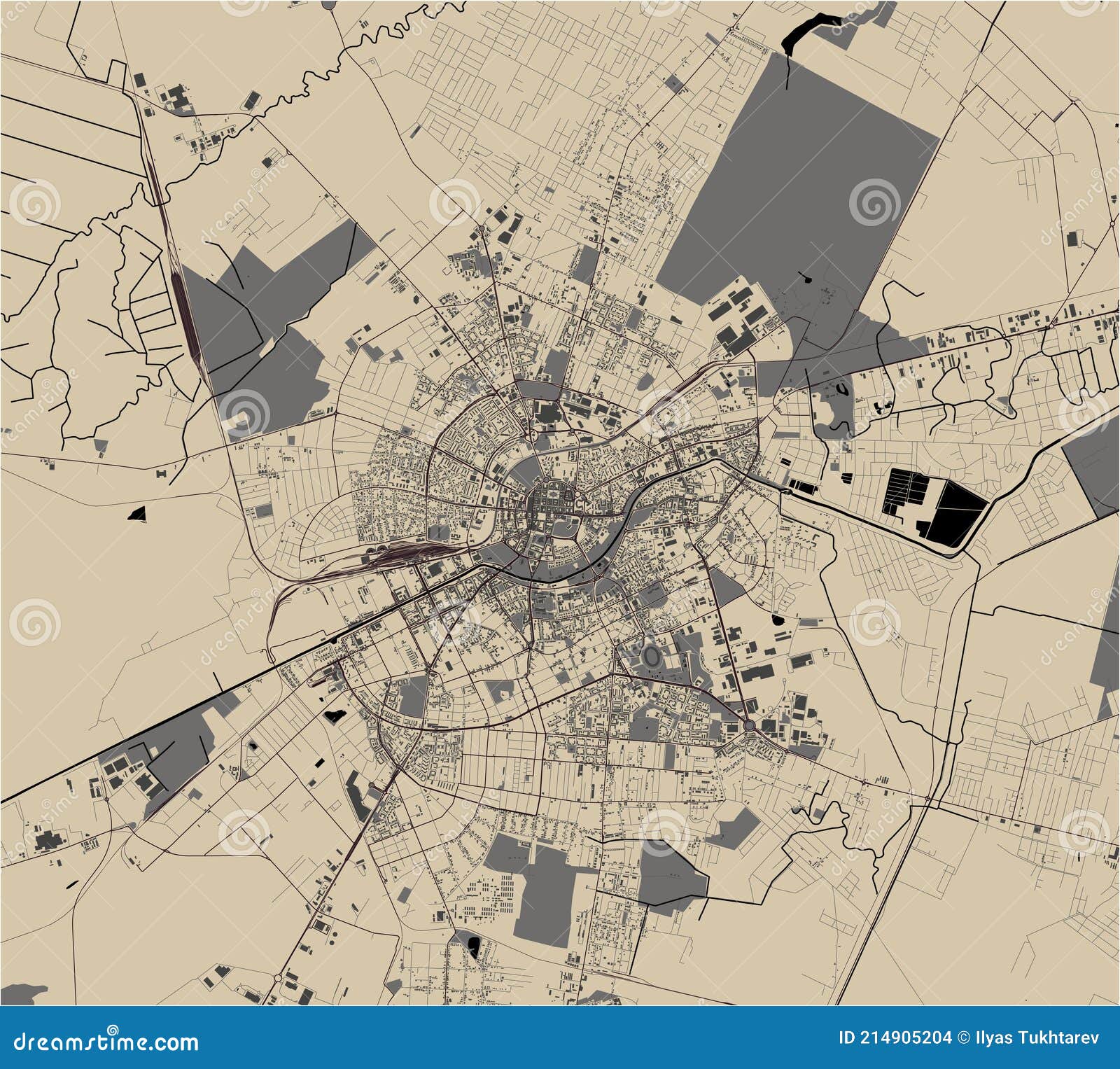 Mapa De La Ciudad De Timisoara Rumania Ilustración del Vector ...