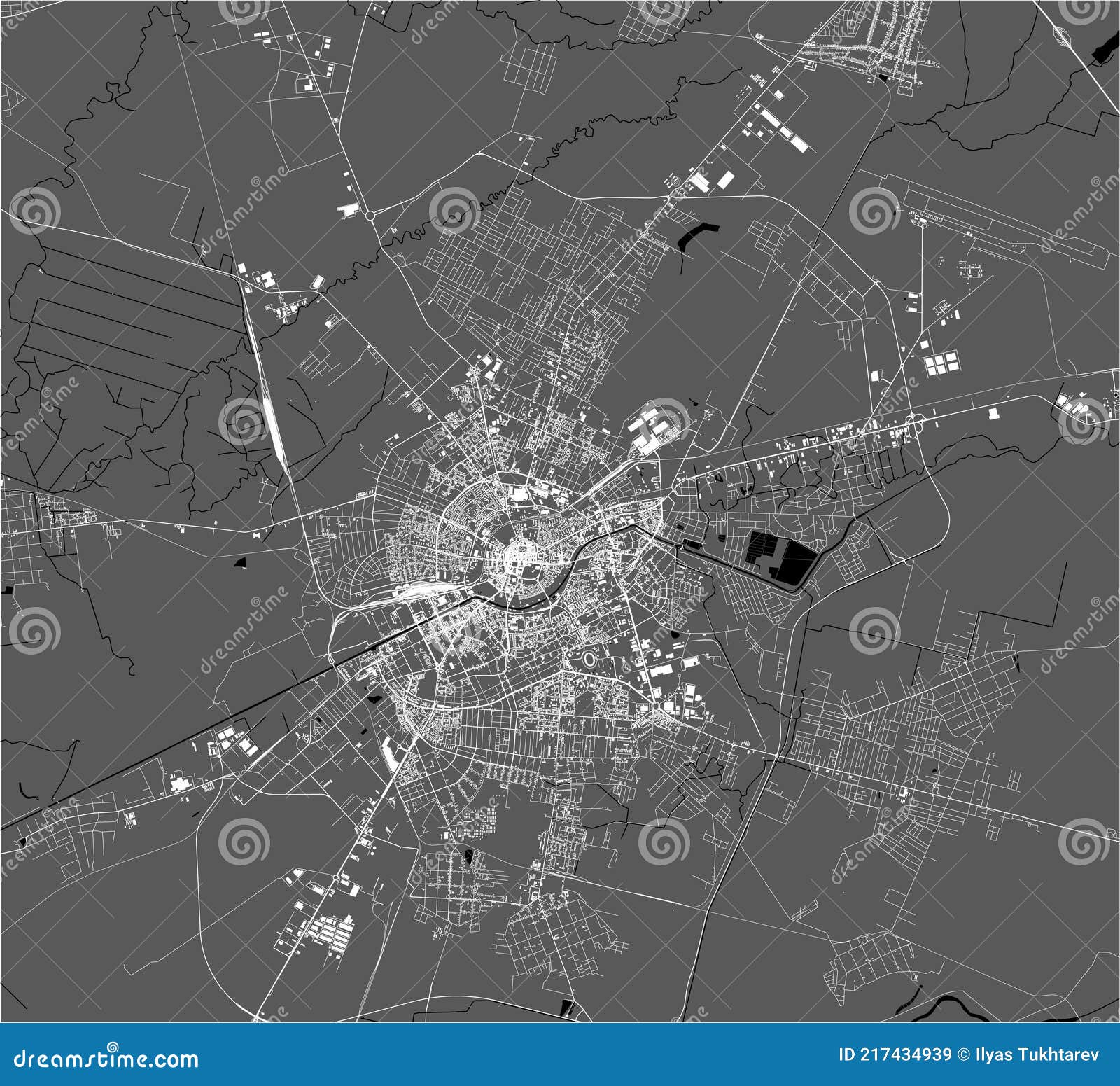 Mapa De La Ciudad De Timisoara Rumania Ilustración del Vector ...