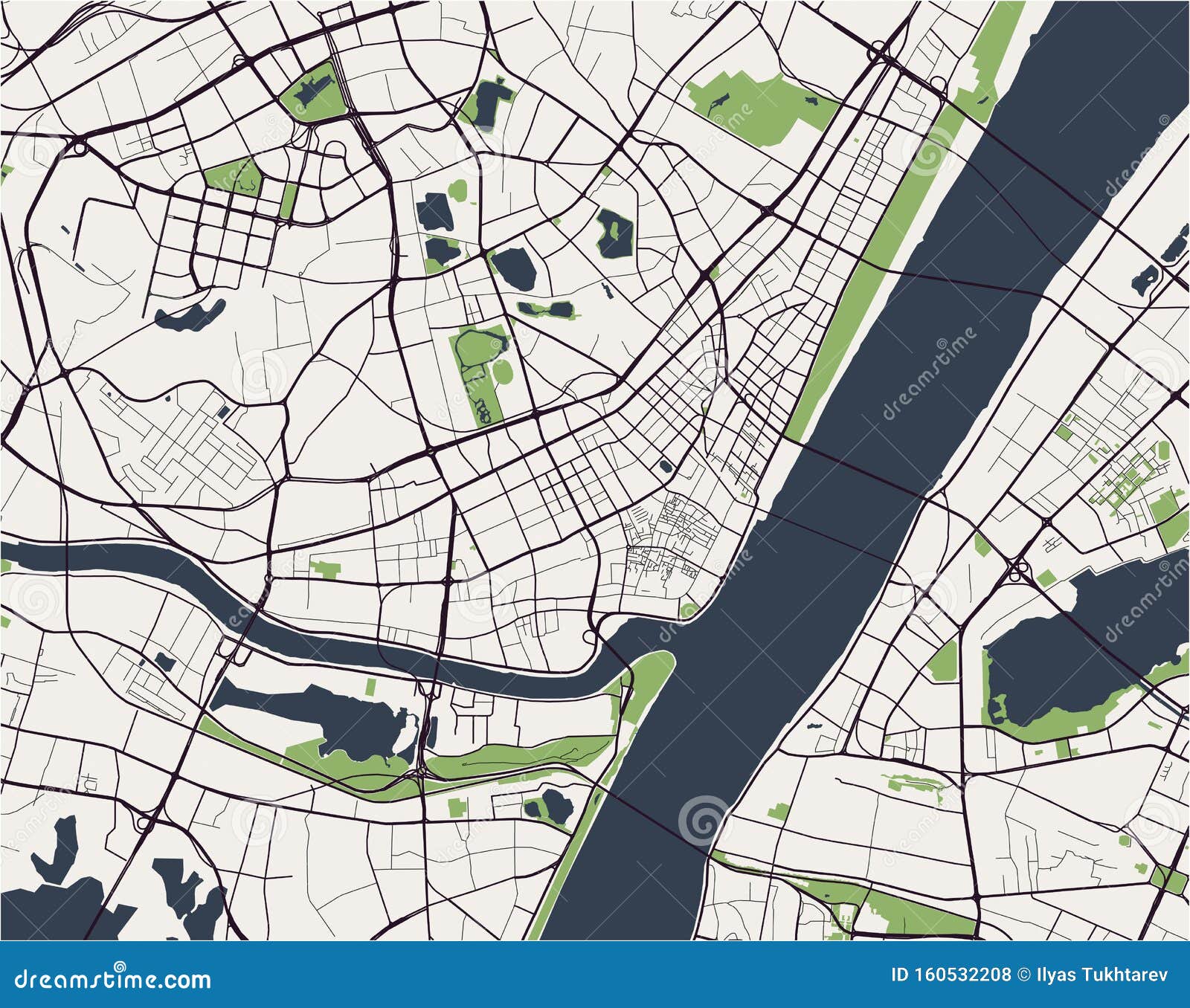 Mapa De La Ciudad De Wuhan, China Stock de ilustración - Ilustración de ...