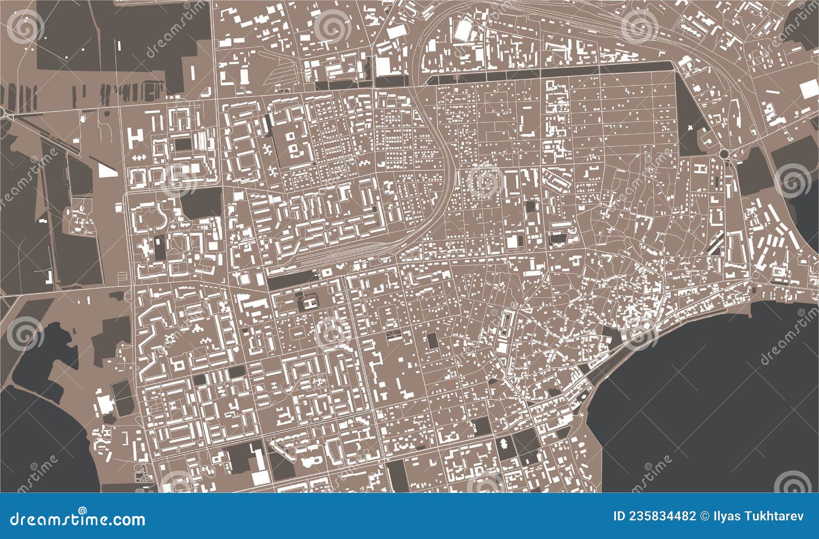 Mapa De La Ciudad De Yevpatoria Crimea Foto de archivo - Imagen de ...
