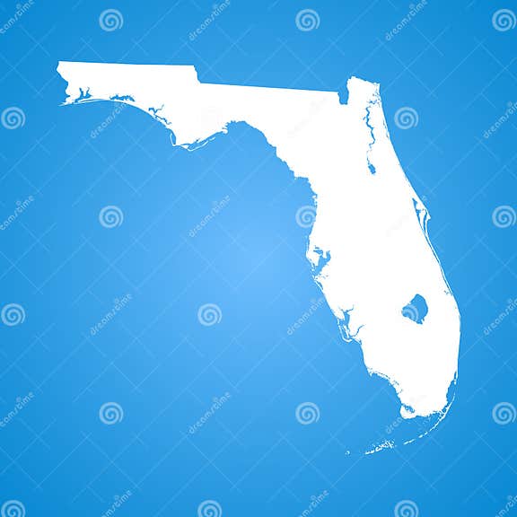 Mapa de la florida ilustración del vector. Ilustración de vector ...