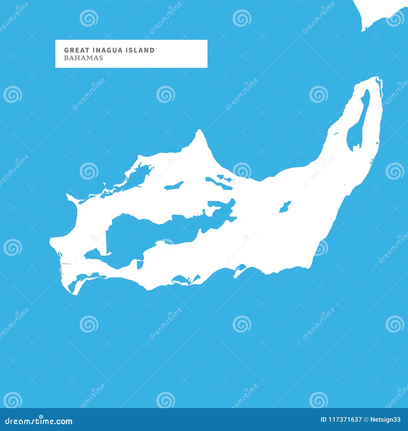 Mapa De La Gran Isla De Inagua Ilustración del Vector - Ilustración de ...