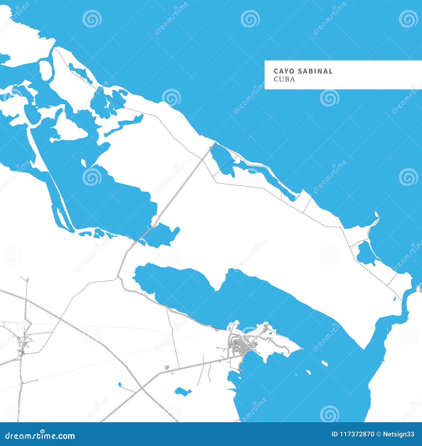 Mapa De La Isla De Cayo Sabinal Ilustración del Vector - Ilustración de ...