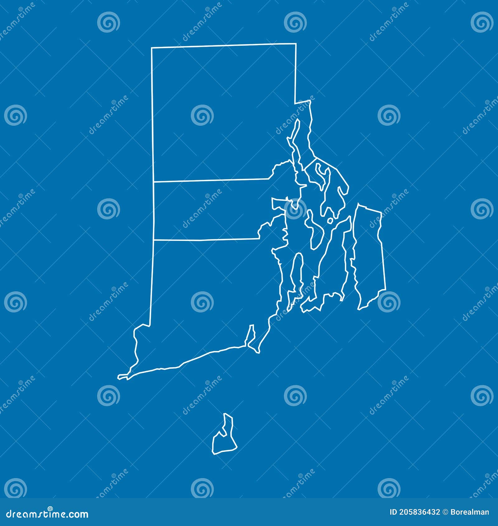 Mapa de la isla de roda ilustración del vector. Ilustración de silueta ...