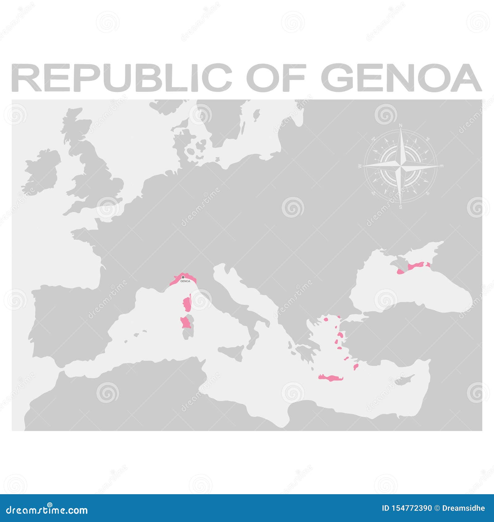 Mapa De La República De Génova Ilustración del Vector - Ilustración de ...