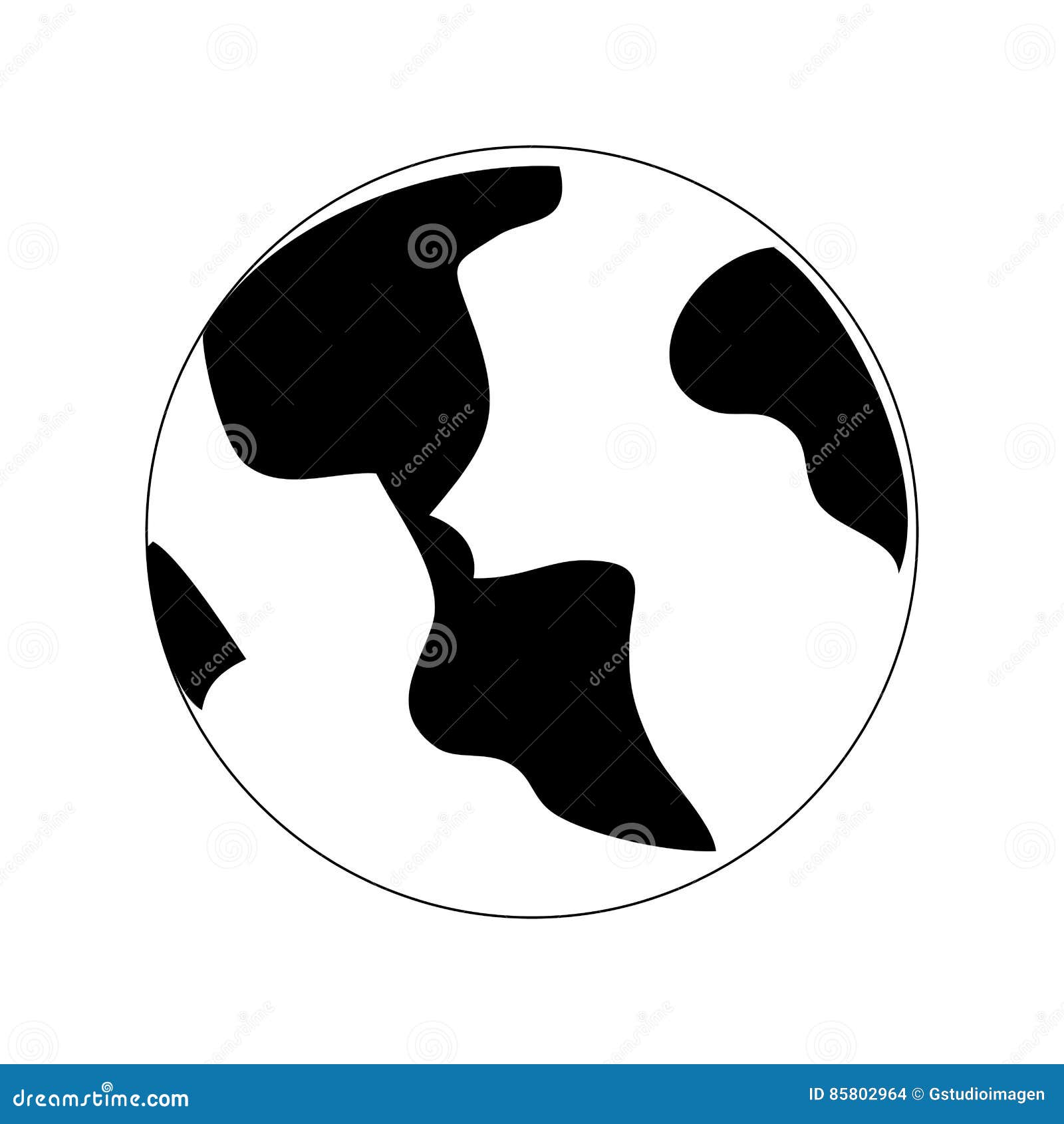 Mapa De La Silueta Del Mundo Ilustración del Vector - Ilustración de ...