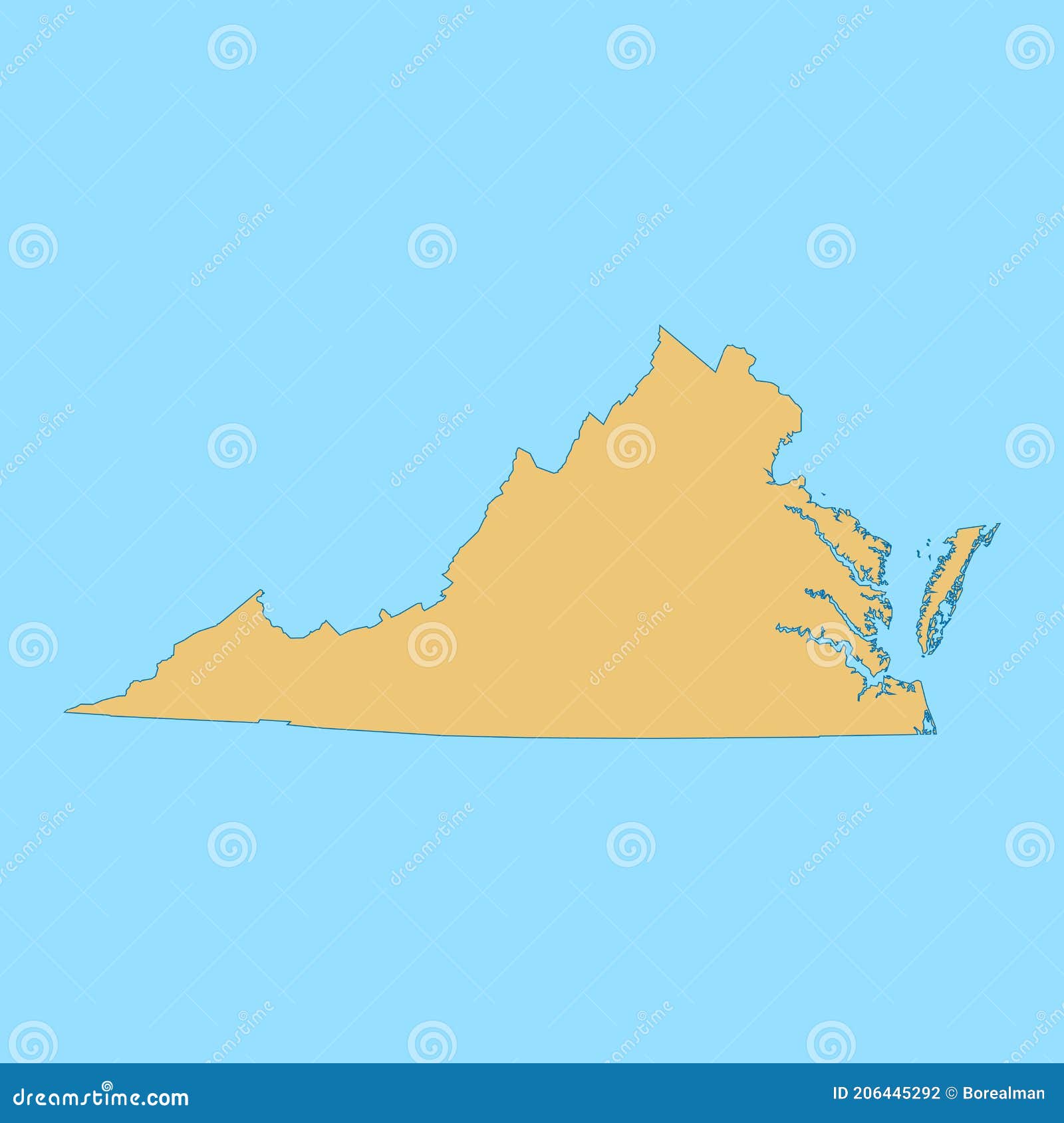 Mapa de la virginia ilustración del vector. Ilustración de fondo ...
