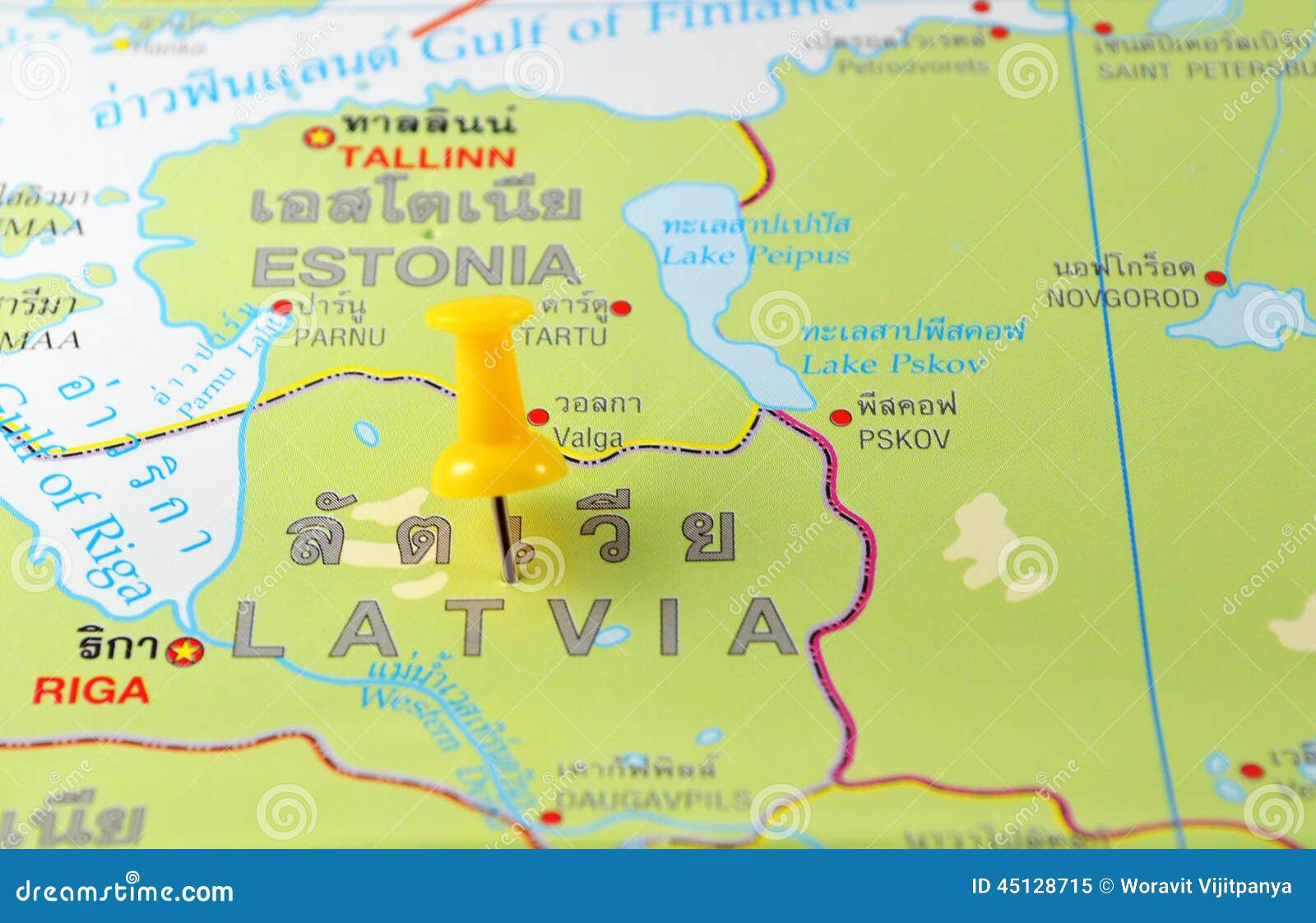 Mapa de Letonia imagen de archivo. Imagen de recorrido - 45128715