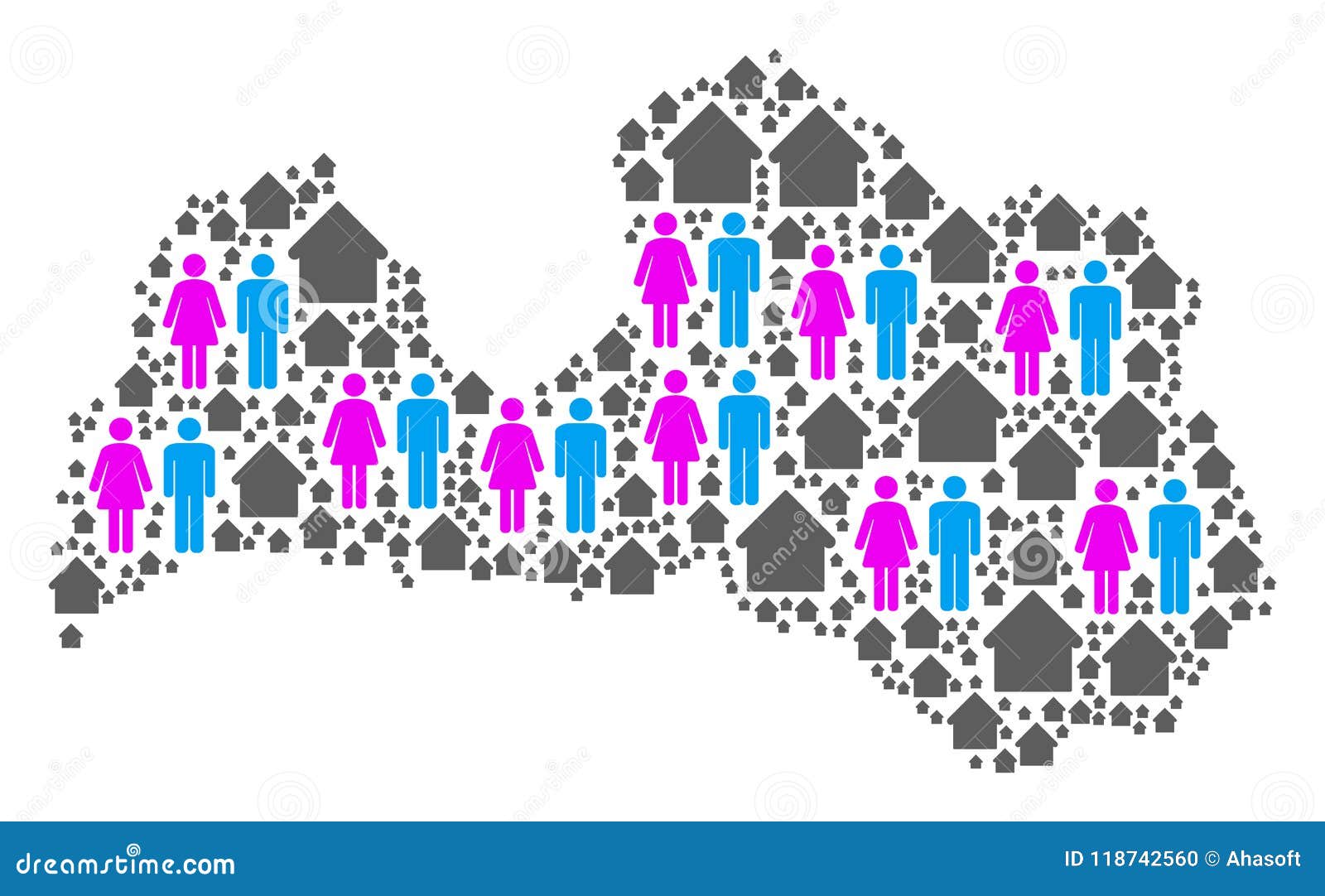 Mapa De Letonia Del Demographics Ilustración del Vector - Ilustración ...