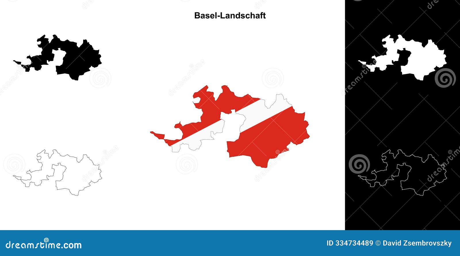 Mapa De Linhas Basellandschaft Ilustração do Vetor - Ilustração de ...