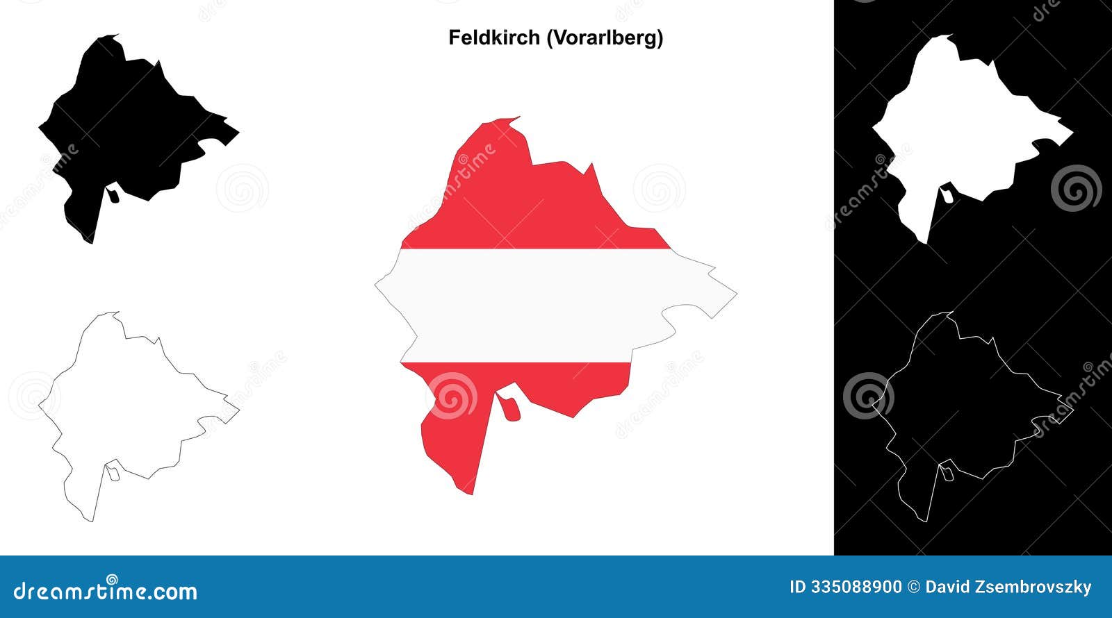 Mapa de linhas feldkirch ilustração do vetor. Ilustração de projeto ...