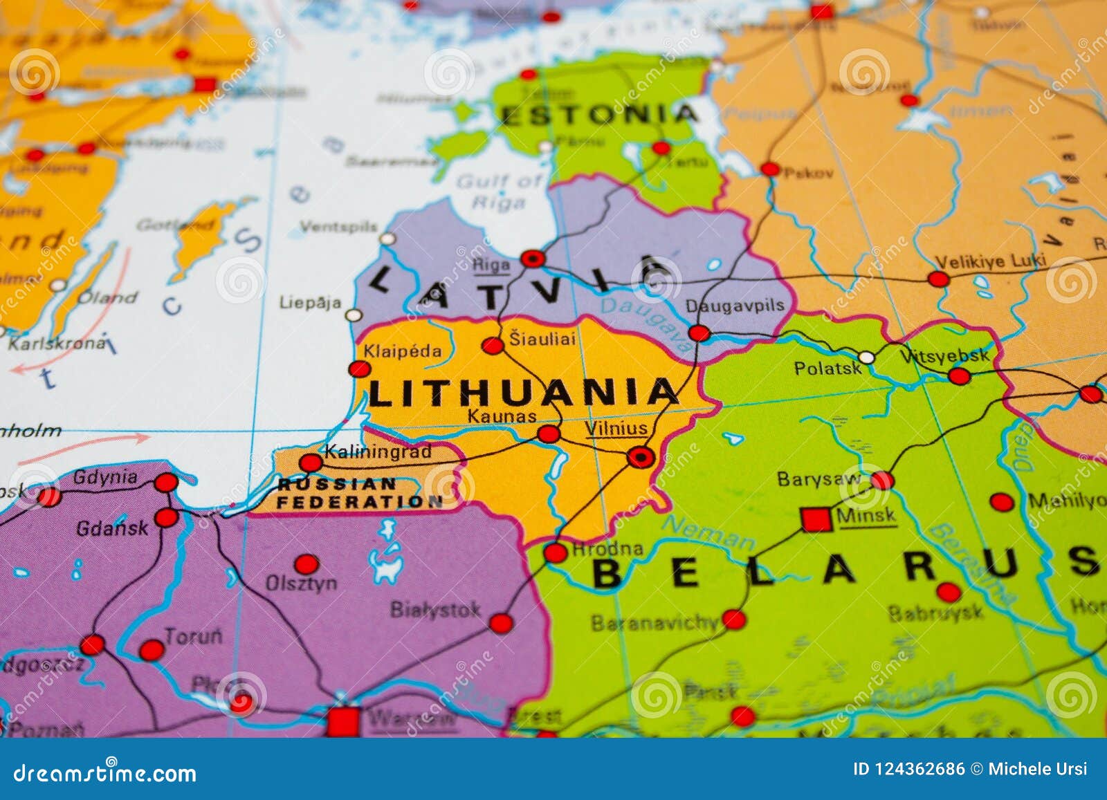 Mapa de Lithuania foto de stock. Imagem de papa, jogo - 124362686
