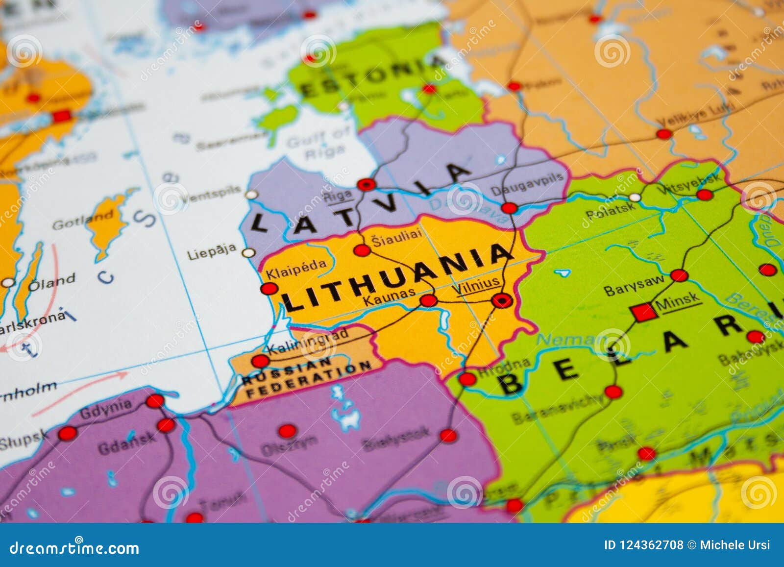 Mapa de Lithuania foto de stock. Imagem de cultura, fundo - 124362708