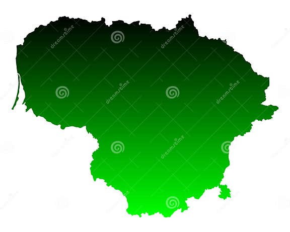 Mapa de Lithuania ilustração do vetor. Ilustração de linha - 95764757
