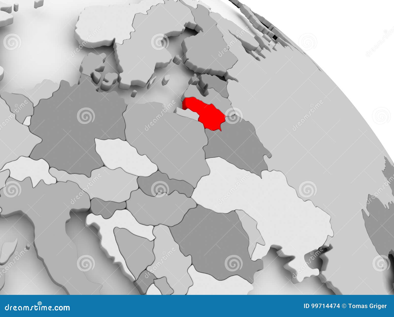 Mapa de Lithuania ilustração stock. Ilustração de mundo - 99714474