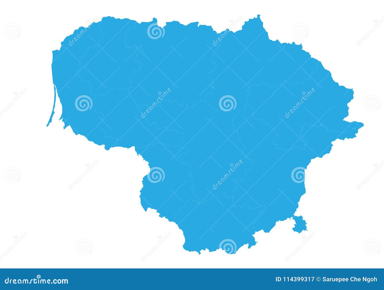 Mapa De Lithuania Mapa Detalhado Alto Do Vetor - Lithuania Ilustração ...
