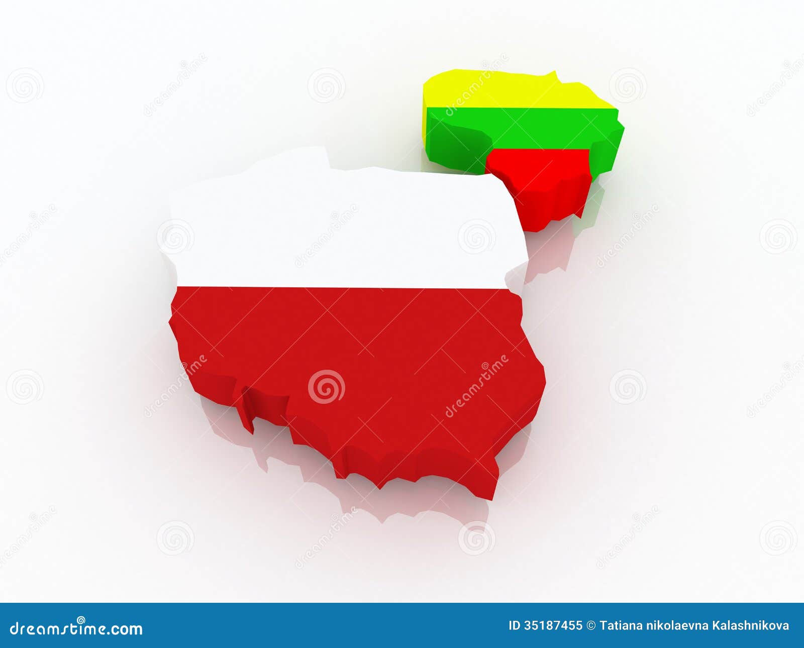 Mapa De Lituania Y De Polonia. Stock de ilustración - Ilustración de ...
