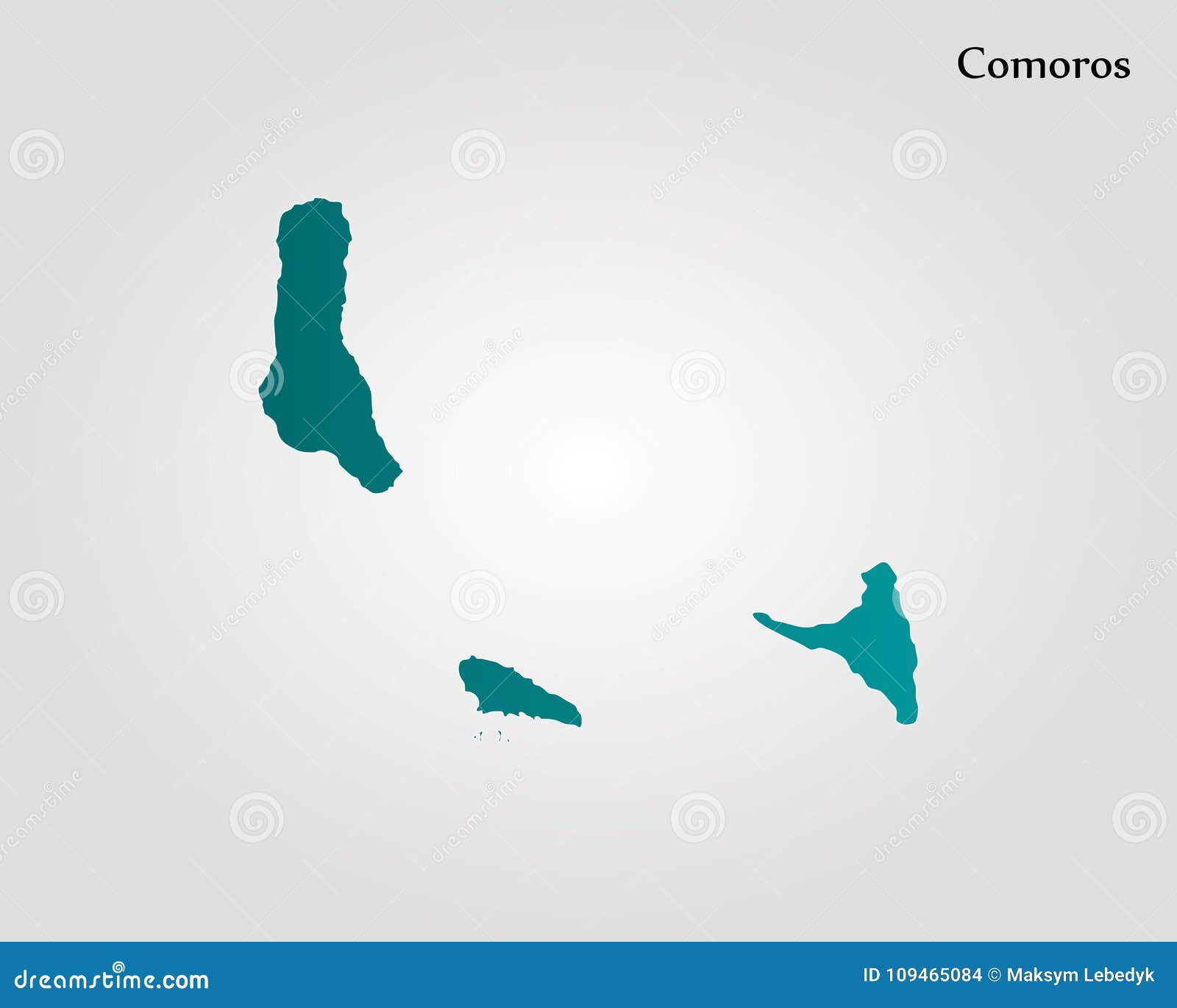 Mapa de los Comoro stock de ilustración. Ilustración de comarcas ...