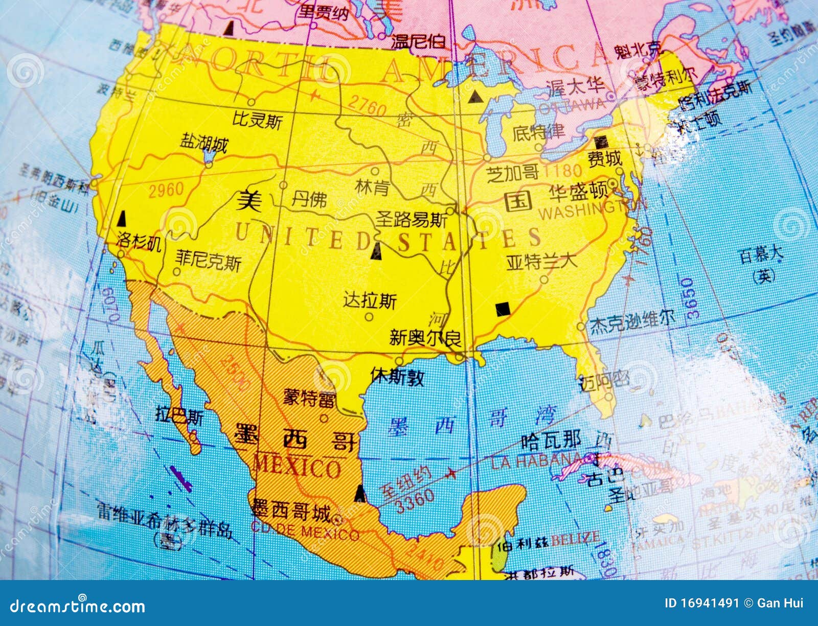 Mapa De Los E.E.U.U. Y Del Mexicano Imagen de archivo - Imagen de ...