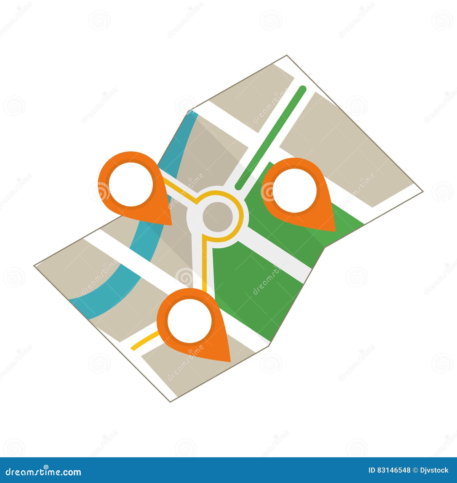 Mapa de lugar da cidade ilustração do vetor. Ilustração de posicionar ...