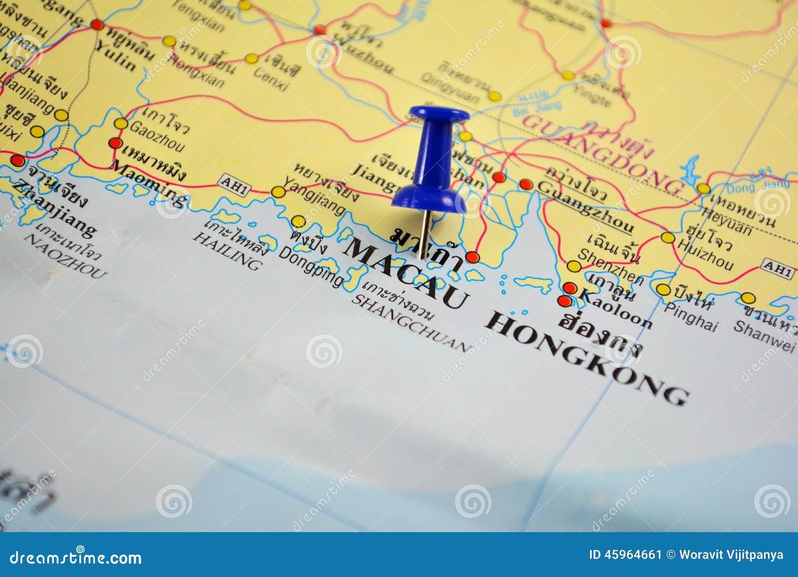 Mapa de Macau imagem de stock. Imagem de kowloon, moderno - 45964661