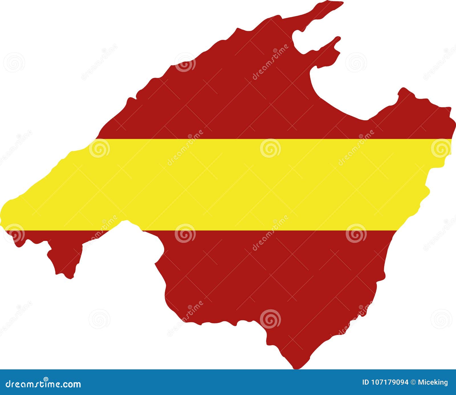 Mapa De Mallorca Con La Bandera Ilustración del Vector - Ilustración de ...