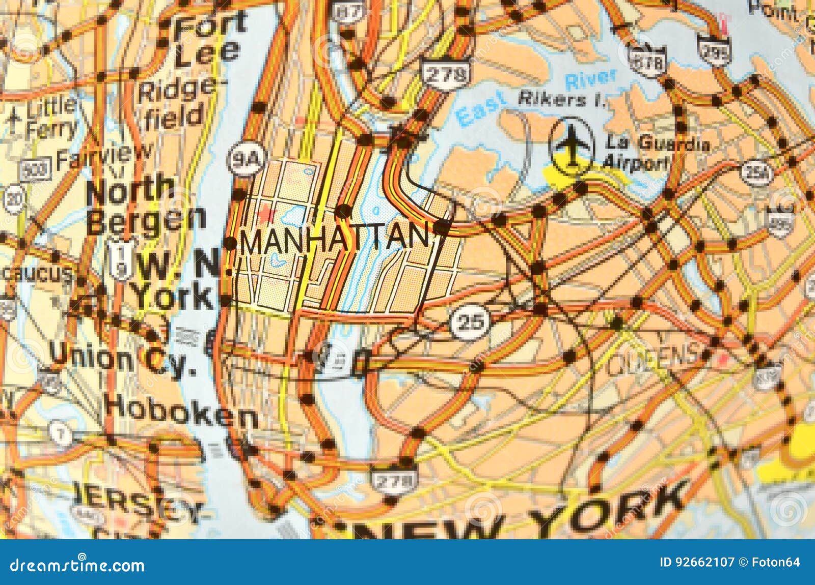 Mapa de Manhattan imagen de archivo. Imagen de americano - 92662107