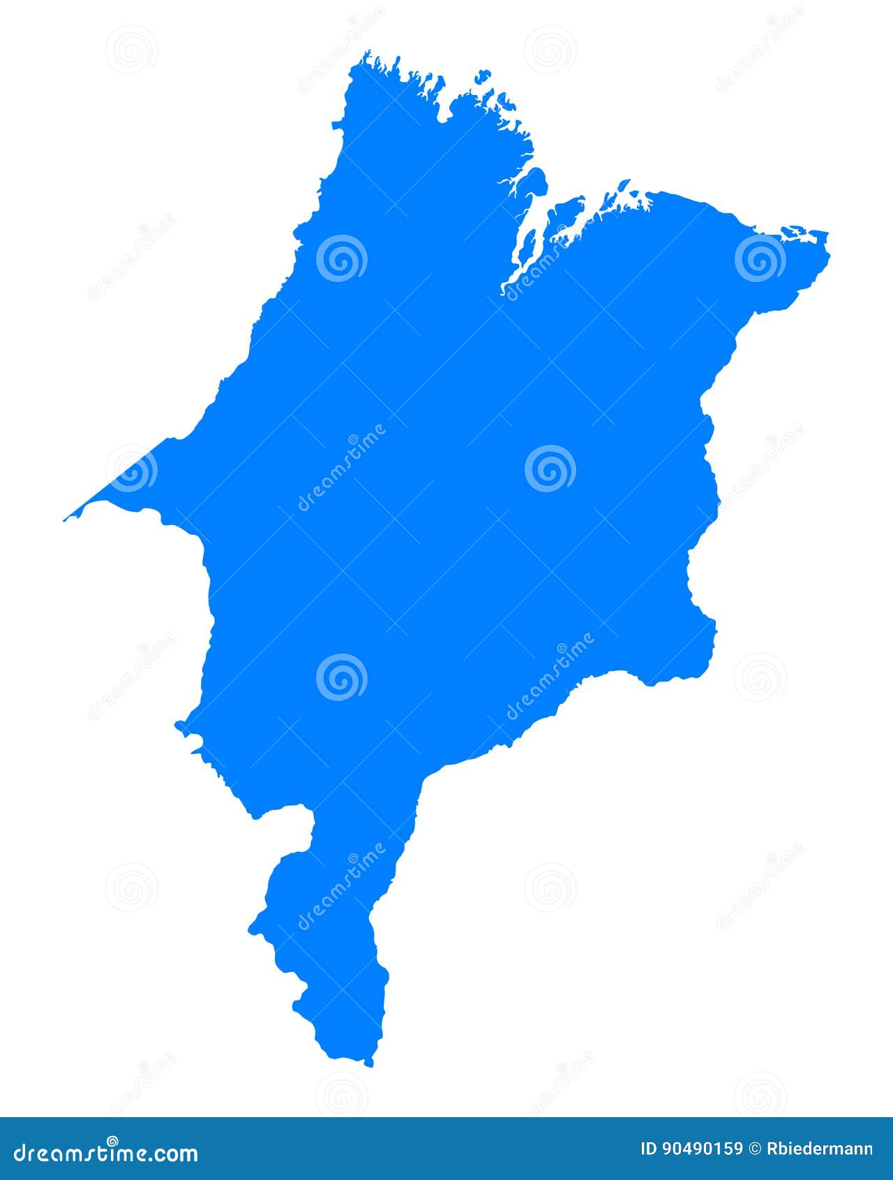 Mapa de Maranhao ilustração do vetor. Ilustração de contorno - 90490159