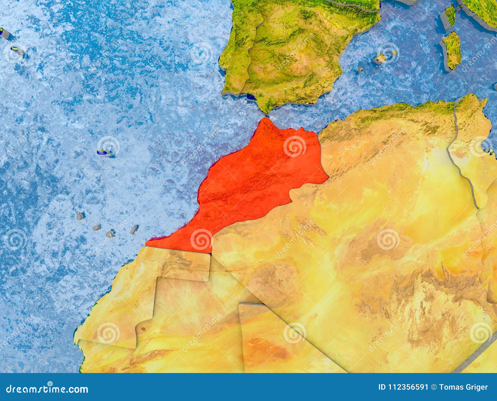 Mapa de Marrocos ilustração stock. Ilustração de africano - 112356591