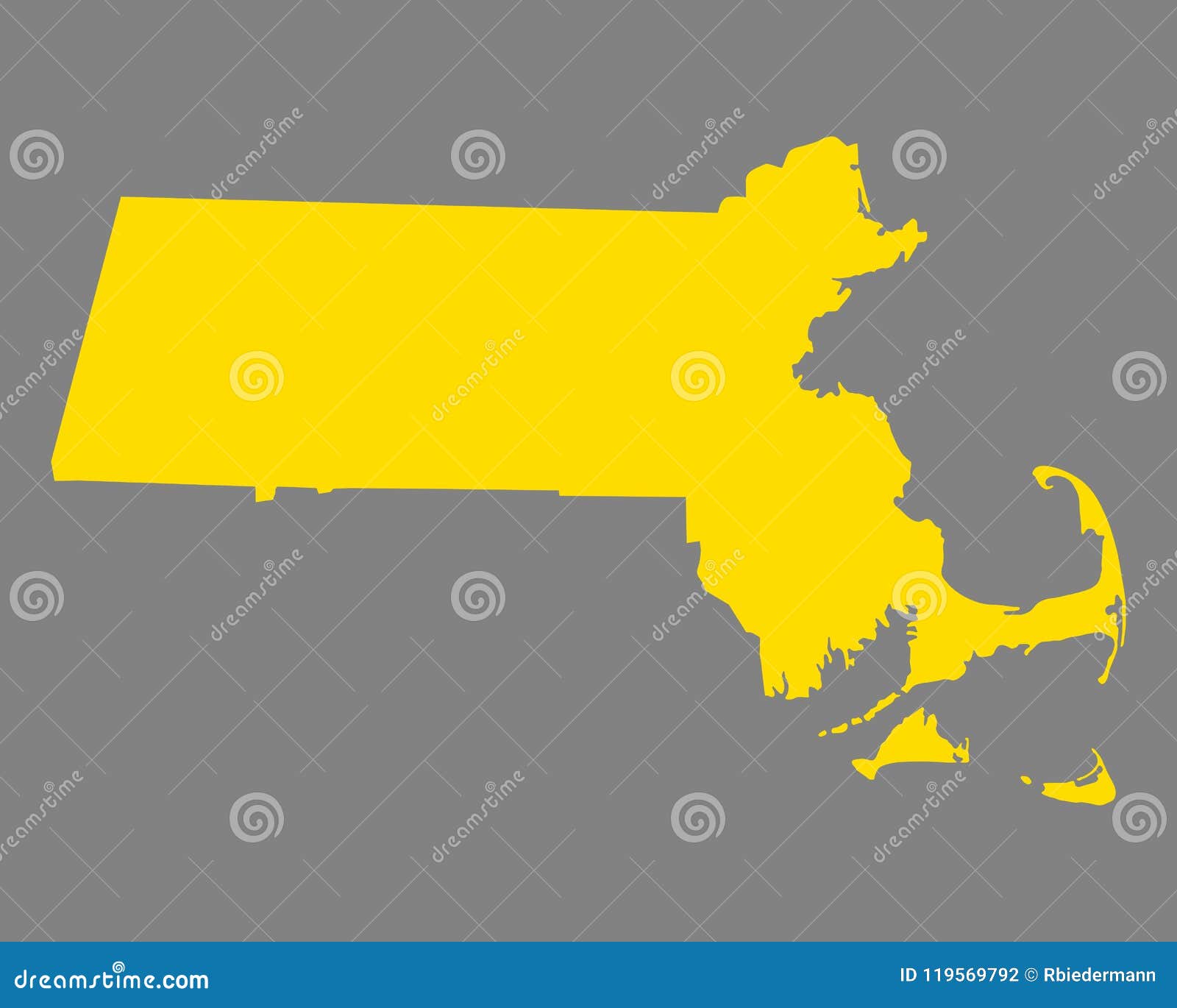 Mapa de Massachusetts ilustración del vector. Ilustración de fondo ...