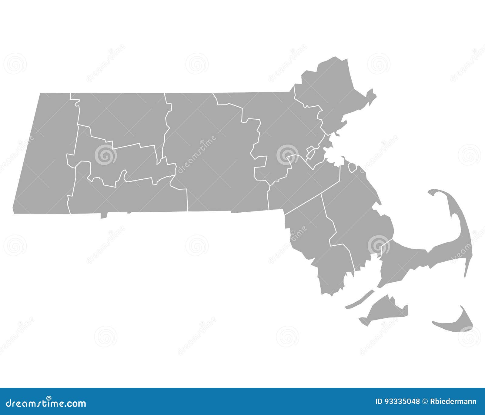Mapa de Massachusetts ilustración del vector. Ilustración de fondo ...