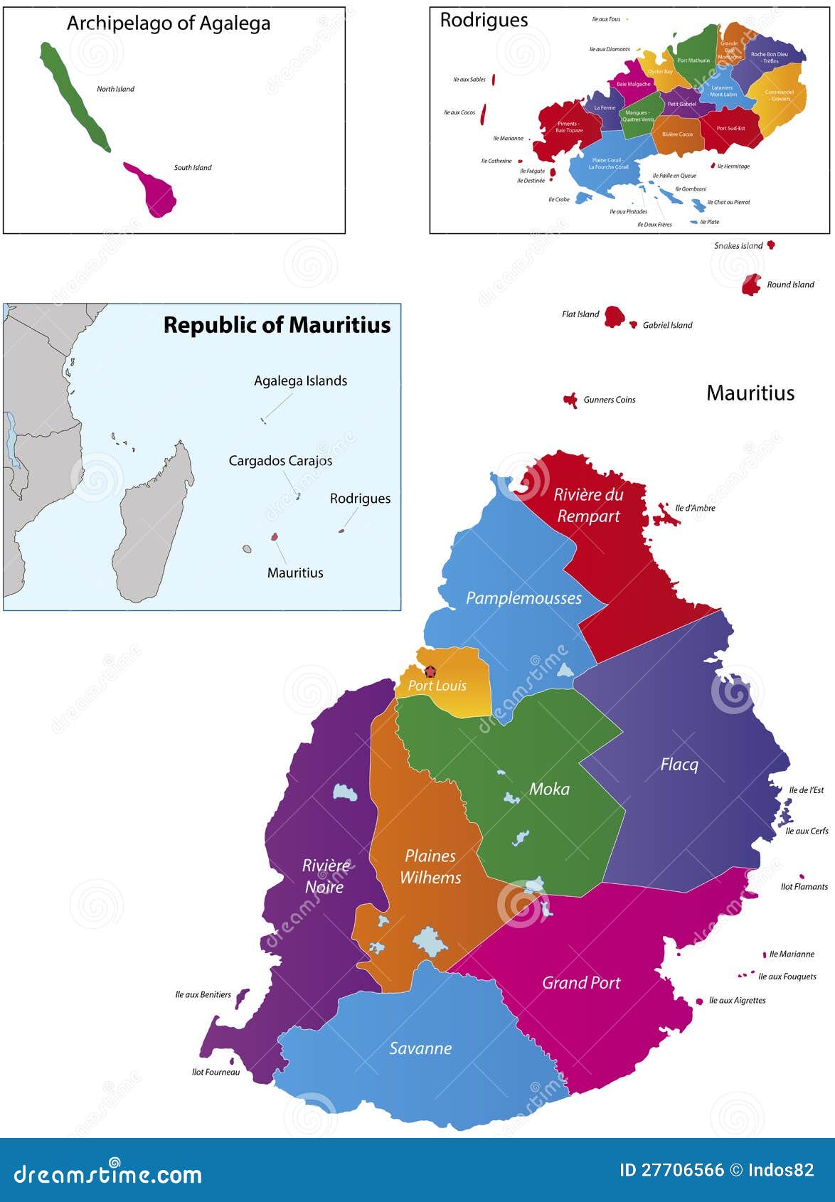 Mapa de Maurícia ilustração do vetor. Ilustração de colorido - 27706566