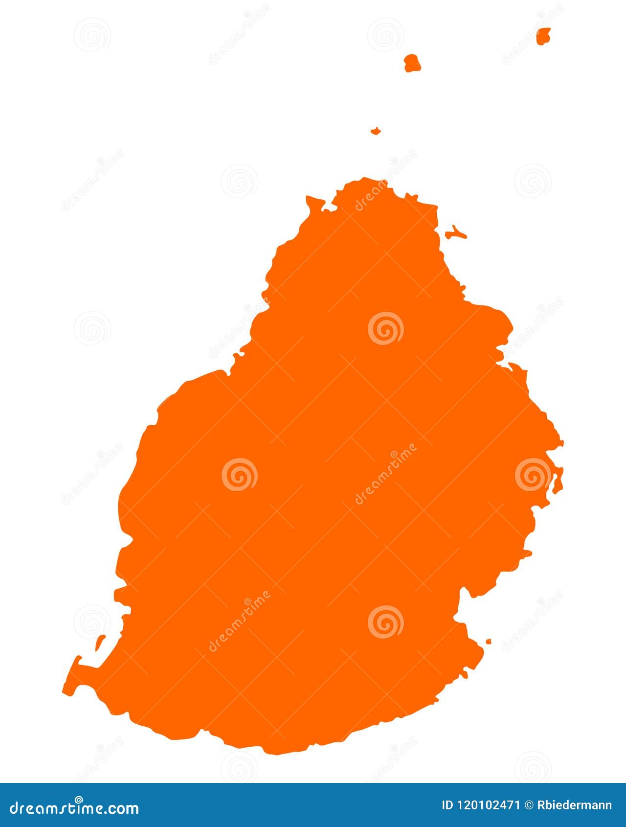 Mapa de Mauricio ilustración del vector. Ilustración de recorrido ...