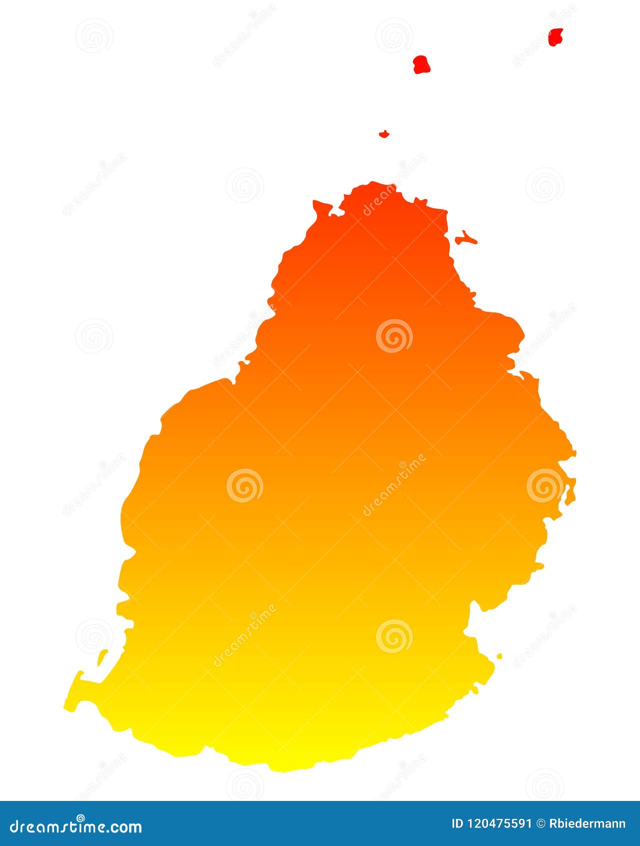 Mapa de Mauricio ilustración del vector. Ilustración de isla - 120475591