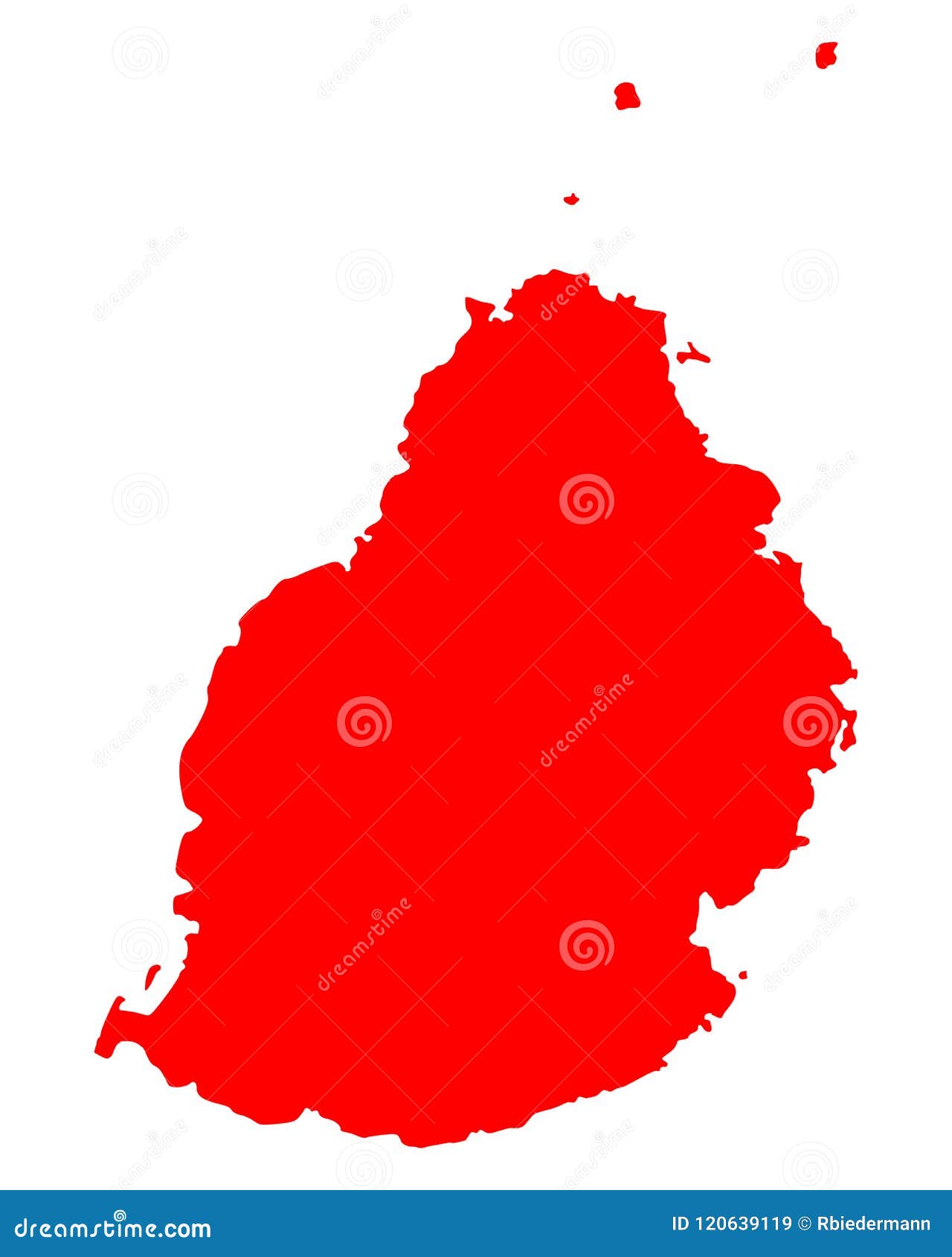 Mapa de Mauricio ilustración del vector. Ilustración de correspondencia ...