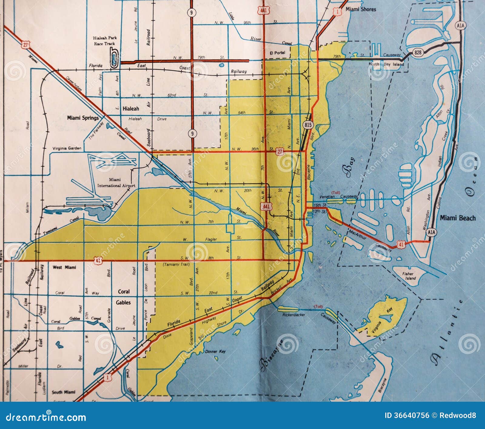 Miami Beach Map Fotos - Libres de Derechos y Gratuitas de Dreamstime