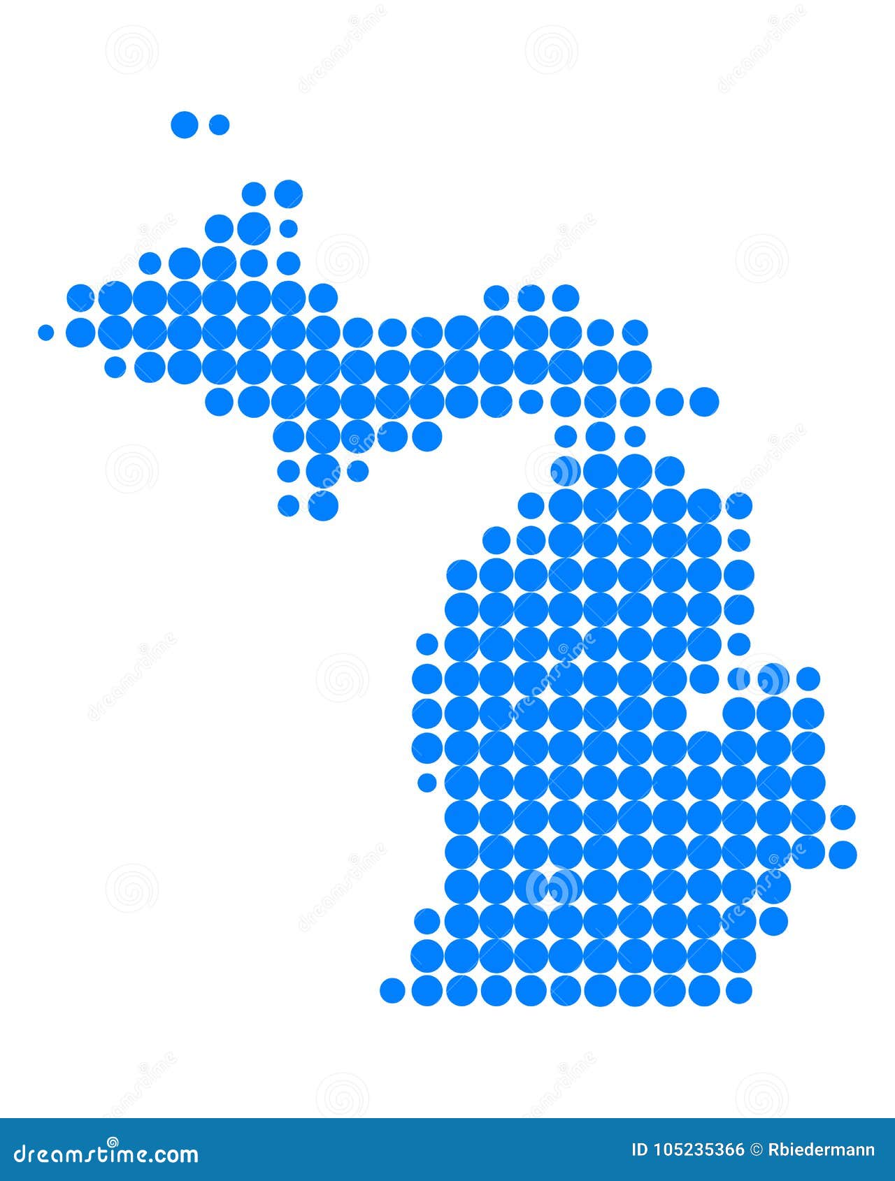 Mapa de michigan ilustração do vetor. Ilustração de redondo - 105235366