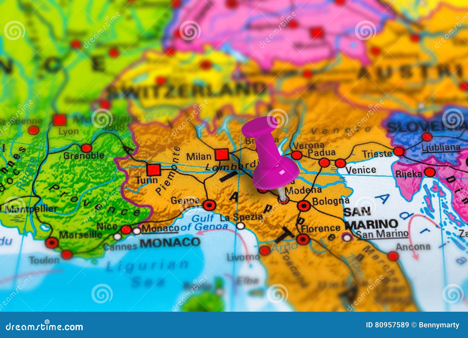 Mapa de Modena Itália imagem de stock. Imagem de lugar - 80957589