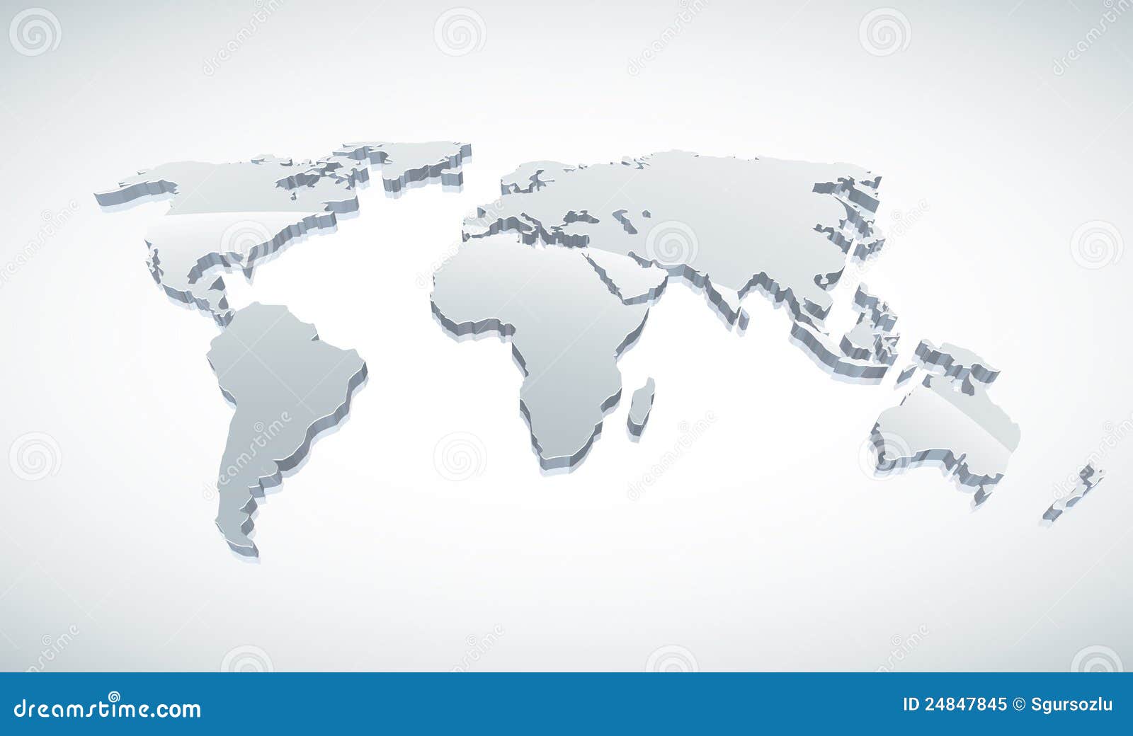 Mapa de mundo 3d ilustração do vetor. Ilustração de atlas - 24847845