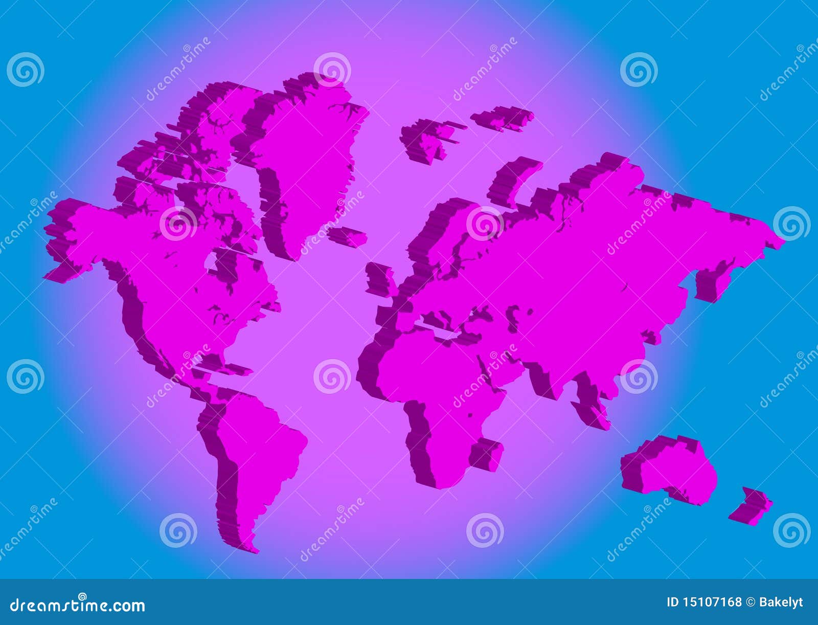 Mapa De Mundo 3d Cor-de-rosa Ilustração do Vetor - Ilustração de terra ...